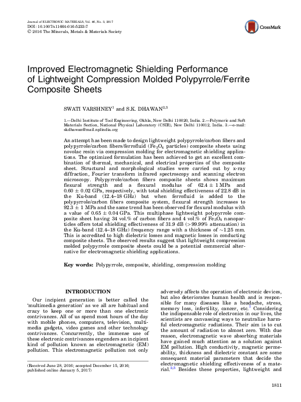 (PDF) Improved Electromagnetic Shielding Performance of Lightweight ...