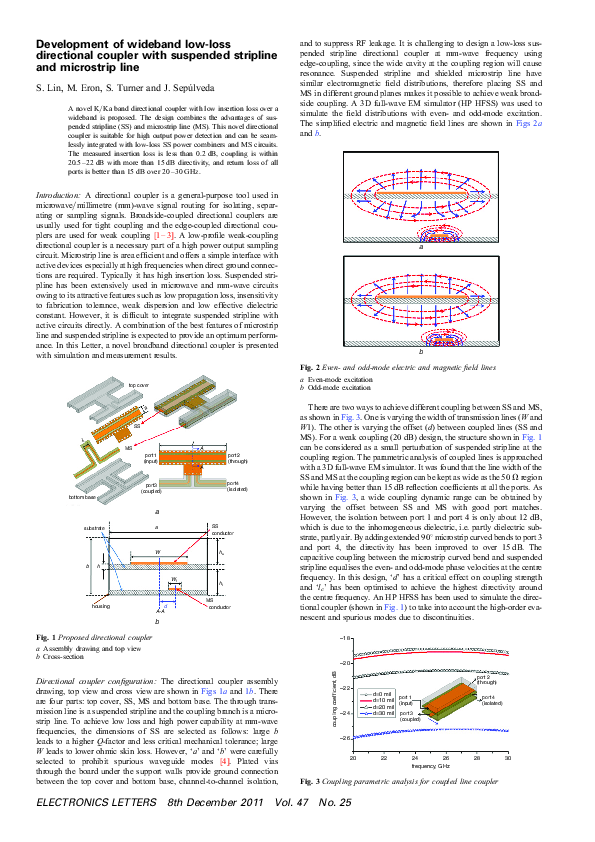 (PDF) Development of wideband low-loss directional coupler with ...