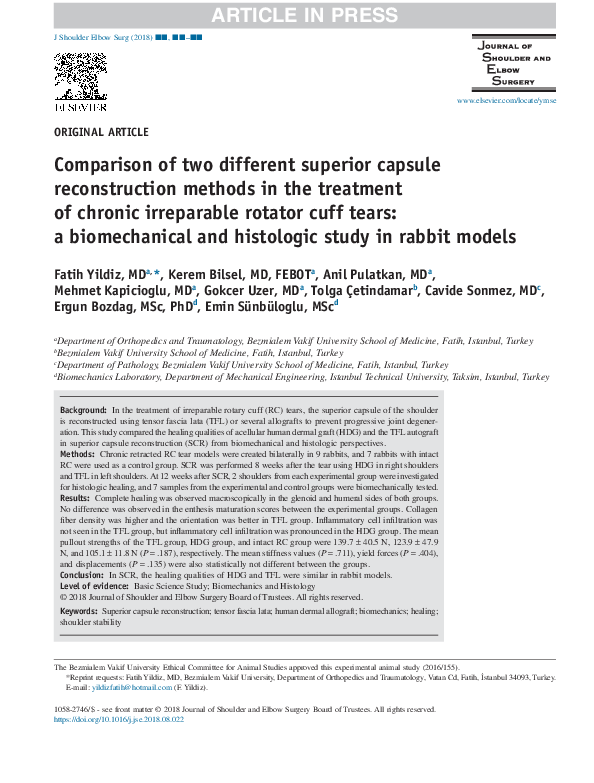 (PDF) Comparison of two different superior capsule reconstruction ...