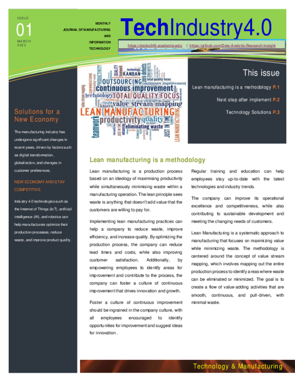 (PDF) Technology & Manufacturing