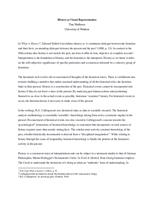 (PDF) ‘History as Visual Representation’