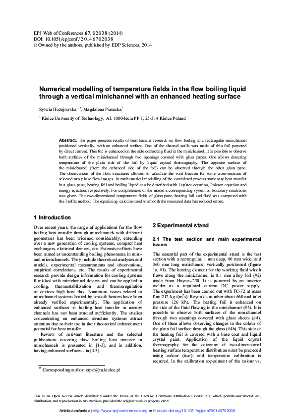 (PDF) Numerical modelling of temperature fields in the flow boiling liquid through a vertical ...