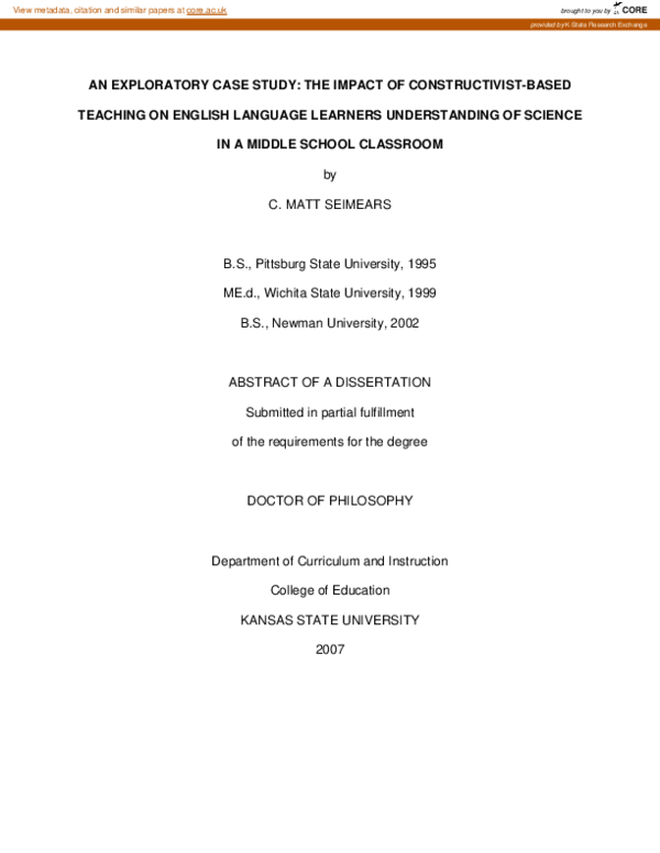 (PDF) An exploratory case study: The impact of constructivist -based teaching on English ...