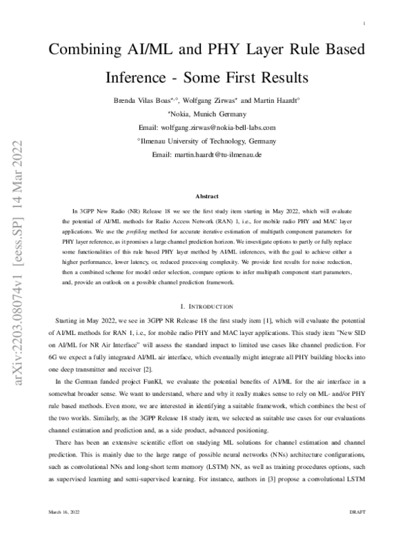 Pdf Combining Aiml And Phy Layer Rule Based Inference Some First