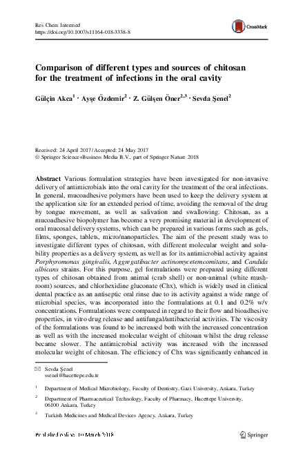 (PDF) Comparison of different types and sources of chitosan for the ...
