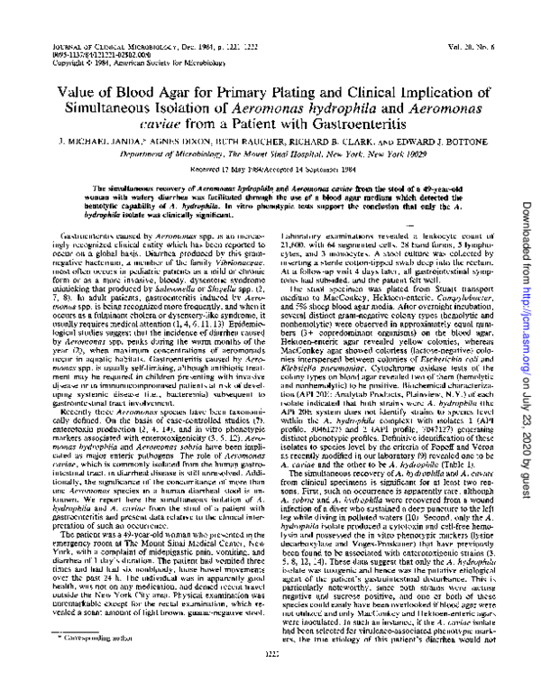 (PDF) Value of blood agar for primary plating and clinical implication ...