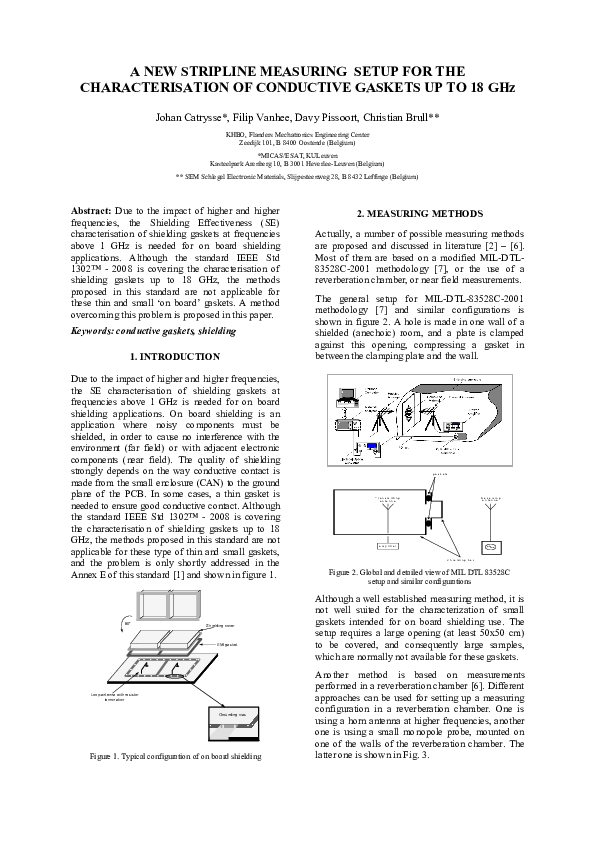 (PDF) A new stripline measuring setup for the characterisation of ...