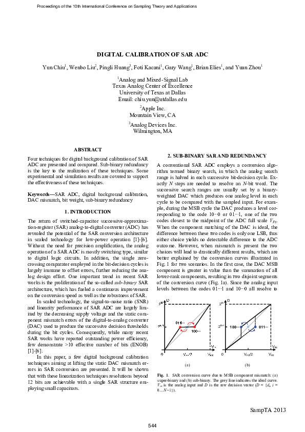 (PDF) Digital Calibration Of Sar Adc