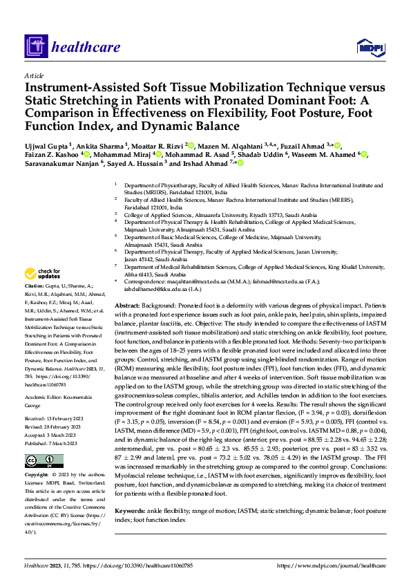 (PDF) Instrument-Assisted Soft Tissue Mobilization Technique versus ...