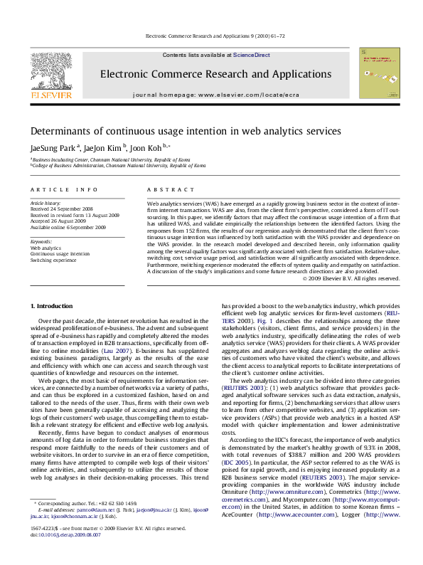 Pdf Factors Influencing Continuous Usage Of Was
