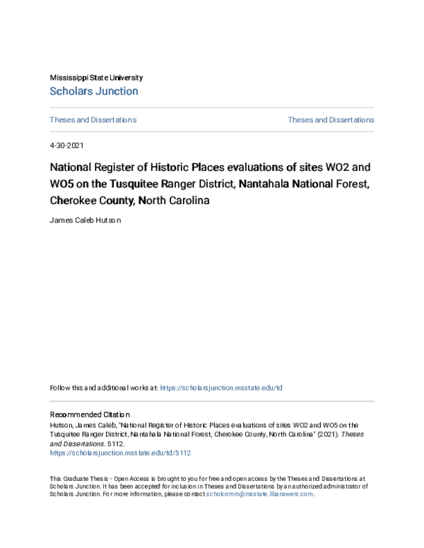 (PDF) National Register of Historic Places evaluations of sites WO2 and ...