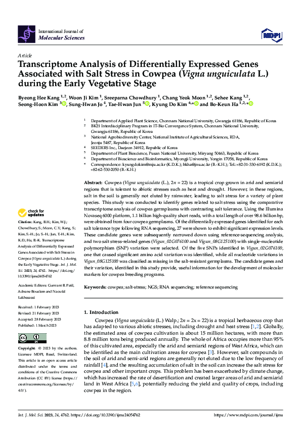 (PDF) Transcriptome Analysis of Differentially Expressed Genes ...