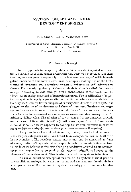 (PDF) Systems Concept and Urban Development Models