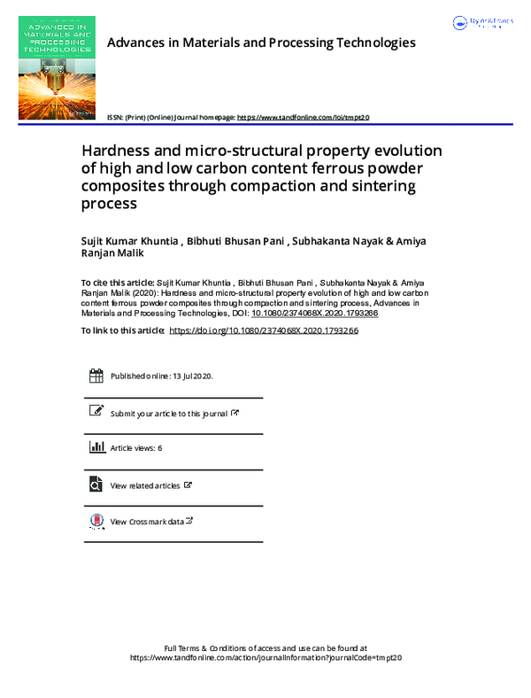 Pdf Hardness And Micro Structural Property Evolution Of High And Low Carbon Content Ferrous
