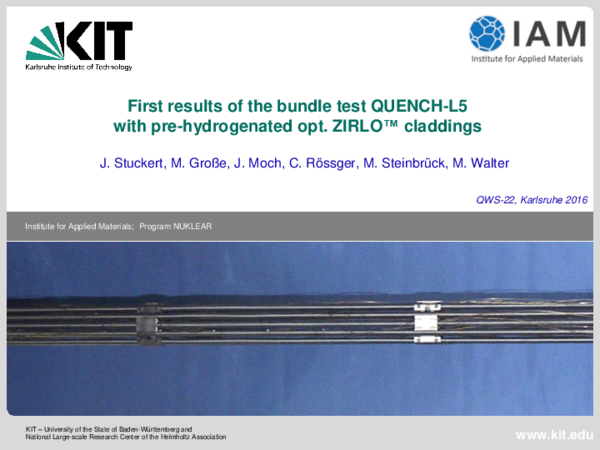 (PDF) First results of the bundle test QUENCH-L5 with pre-hydrogenated ...