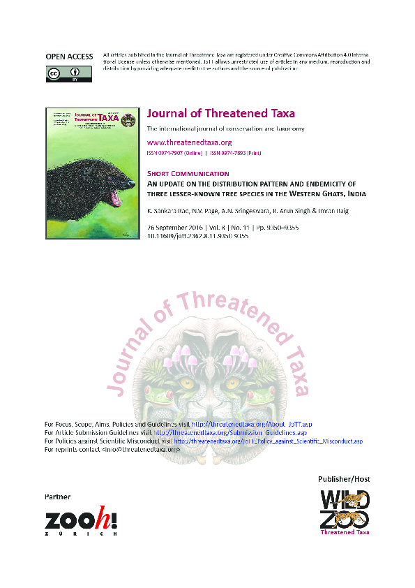(PDF) An update on the distribution pattern and endemicity of three ...