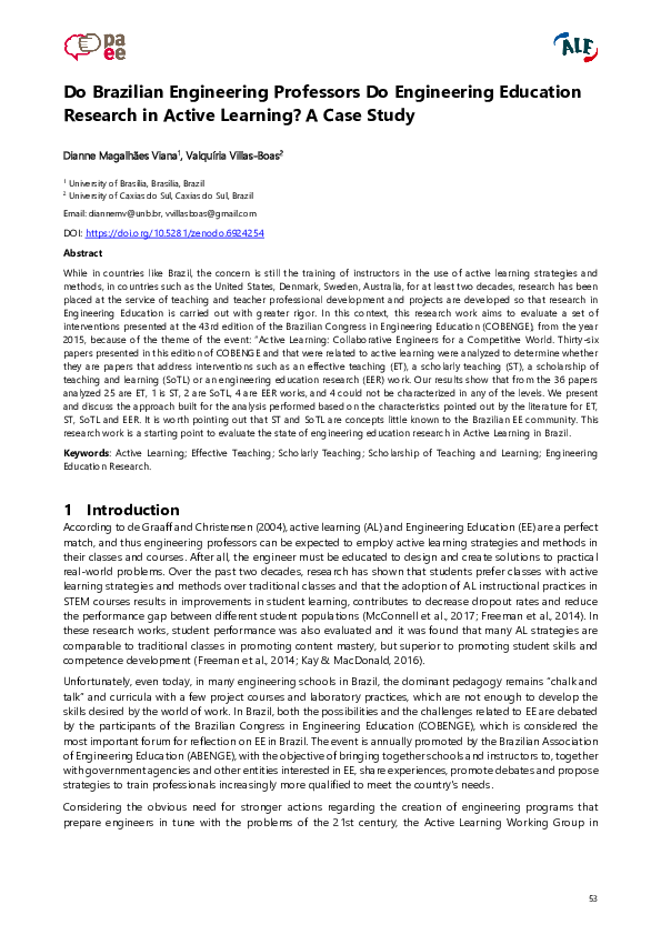 (PDF) Do Brazilian Engineering Professors Do Engineering Education ...