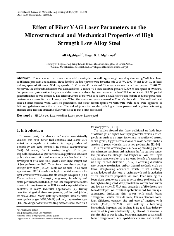 (PDF) Microstructural, mechanical and magnetic properties of high ...