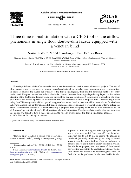 (PDF) Three-dimensional simulation with a CFD tool of the airflow phenomena in single floor ...