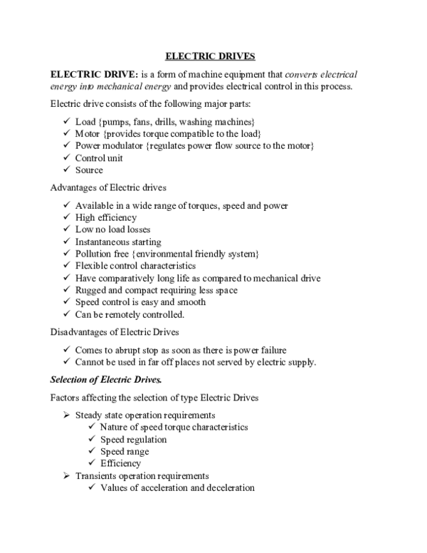 (DOC) ELECTRIC DRIVES
