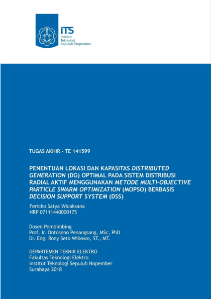 (PDF) Penentuan Lokasi dan Kapasitas Distributed Generation (DG) Optimal pada Sistem Distribusi ...
