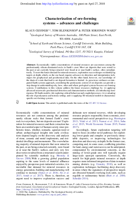 (PDF) Characterization of ore-forming systems – advances and challenges