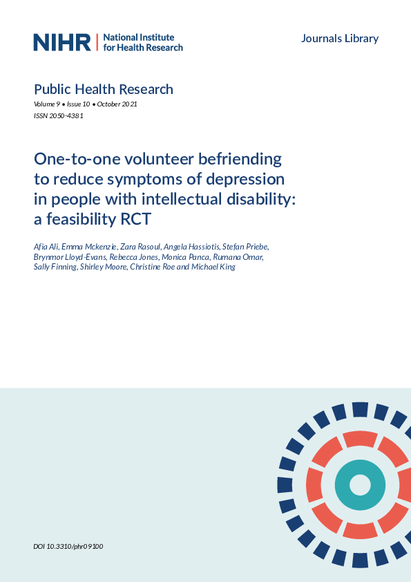 (PDF) Befriending to Alleviate Depression in Adults with Disabilities