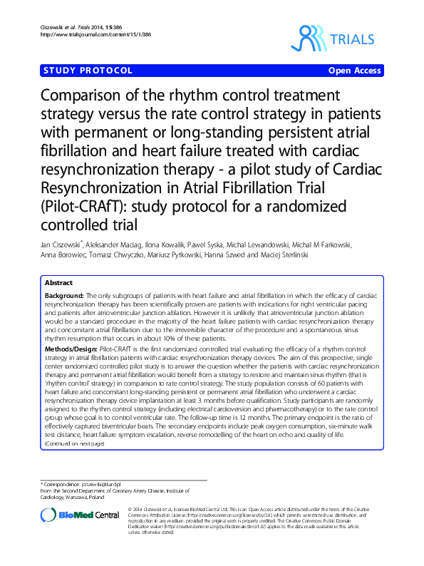 (PDF) Comparison of the rhythm control treatment strategy versus the ...