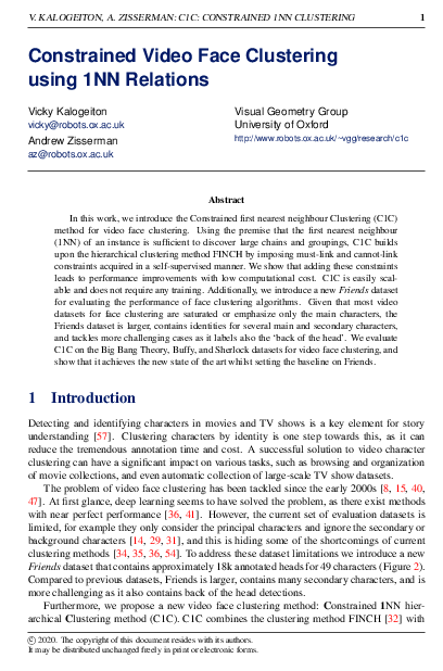 Pdf Constrained Video Face Clustering Using1nn Relations 9818