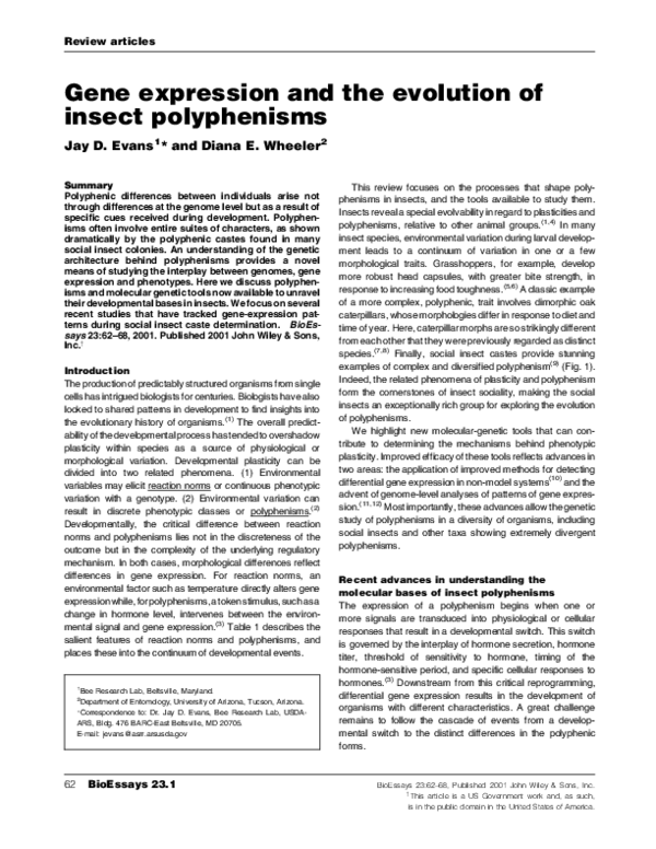 (PDF) Insect Polyphenisms | Jay Evans - Academia.edu
