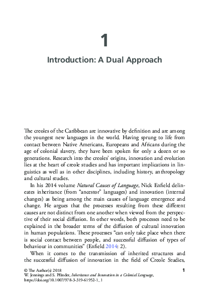 (PDF) Inheritance and innovation in a colonial language: Towards a ...