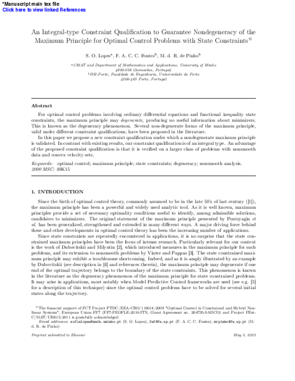 (PDF) An integral-type constraint qualification to guarantee nondegeneracy of the maximum ...