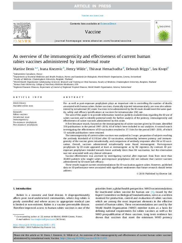 (PDF) An overview of the immunogenicity and effectiveness of current ...