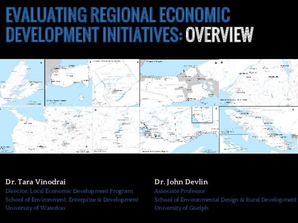(PDF) Evaluating Regional Economic Development Initiatives: Overview ...