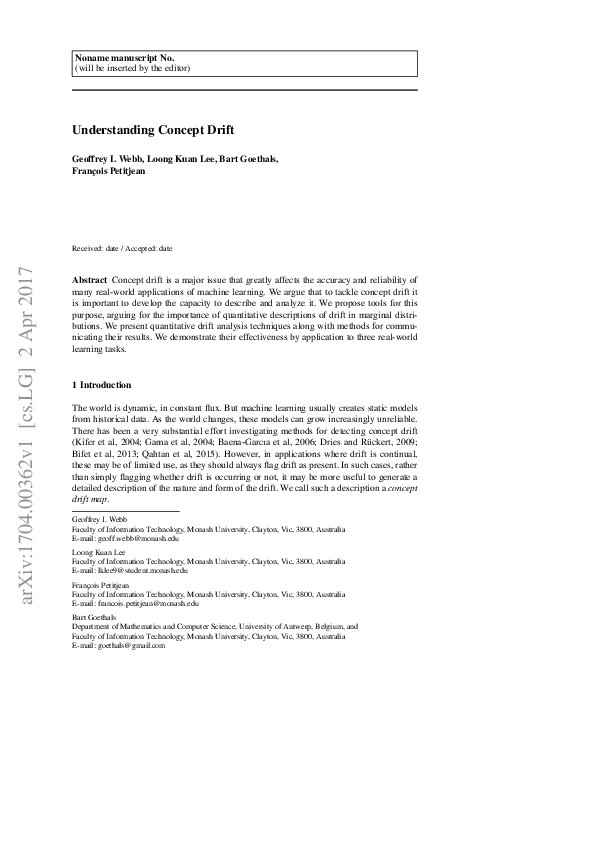 (PDF) Understanding Concept Drift
