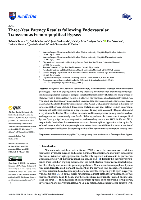 (PDF) Three-Year Patency Results following Endovascular Transvenous ...