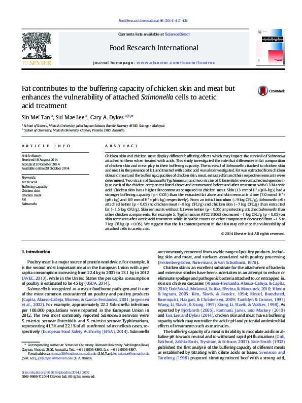(PDF) Fat contributes to the buffering capacity of chicken skin and ...