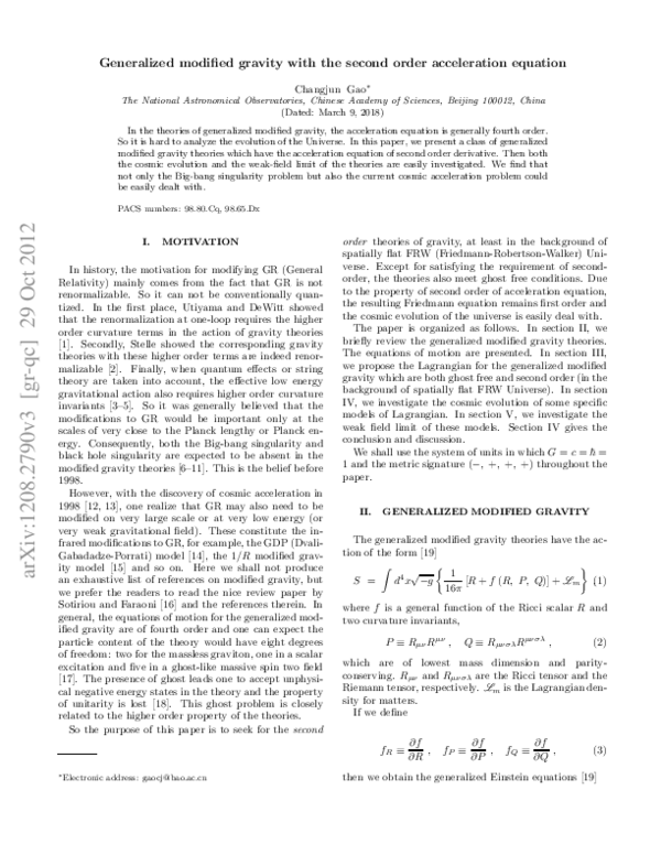 (PDF) Generalized modified gravity with the second-order acceleration ...