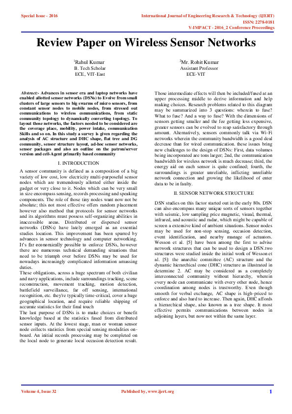 (PDF) A Review Paper on Wireless Sensor Networks