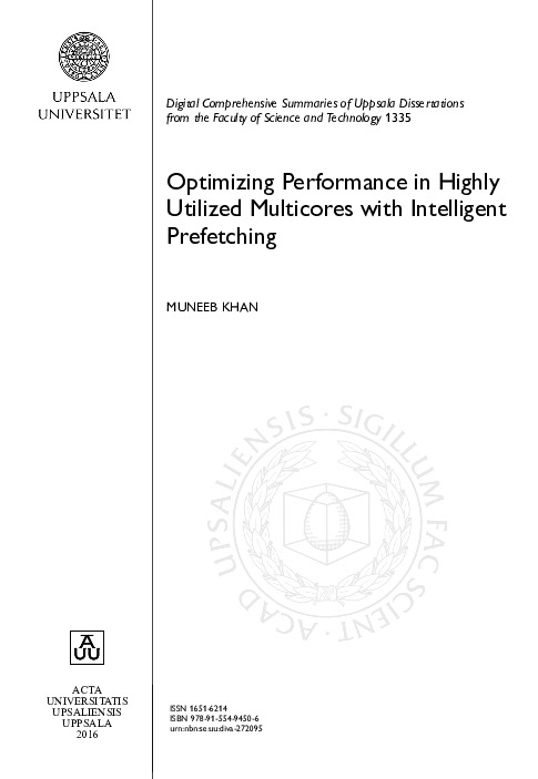 (PDF) Optimizing Performance in Highly Utilized Multicores with Intelligent Prefetching