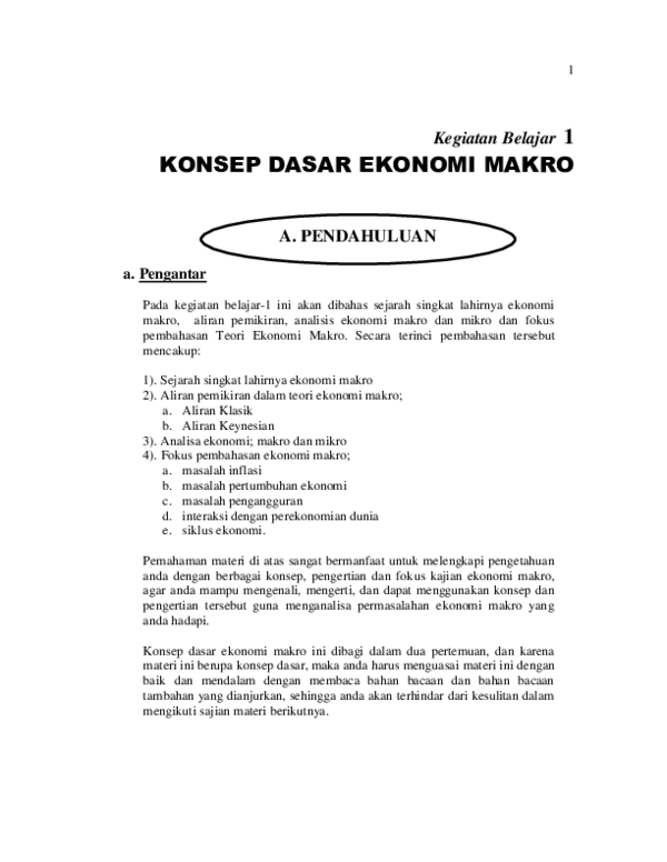 Pdf 1 Konsep Dasar Ekonomi Mikro