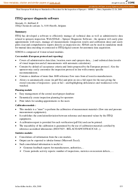 (PDF) ITEQ sprayer diagnostic software