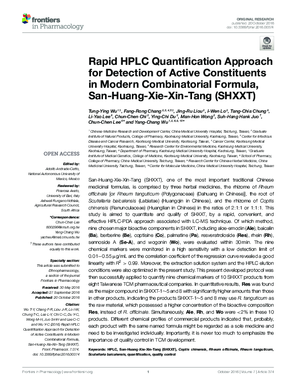(PDF) Rapid HPLC Quantification Approach for Detection of Active ...