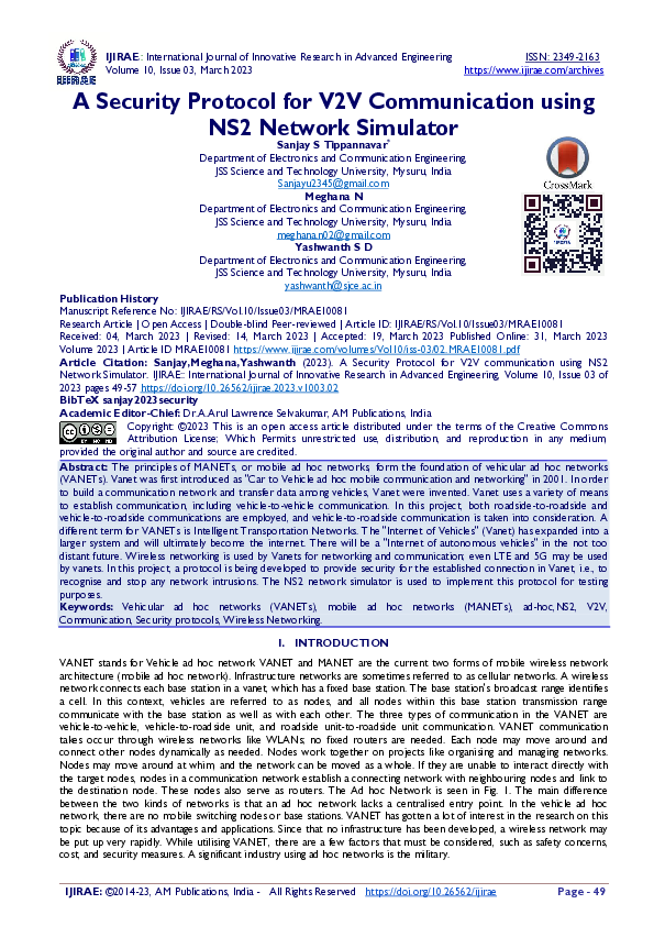 (PDF) A Security Protocol for V2V Communication using NS2 Network ...