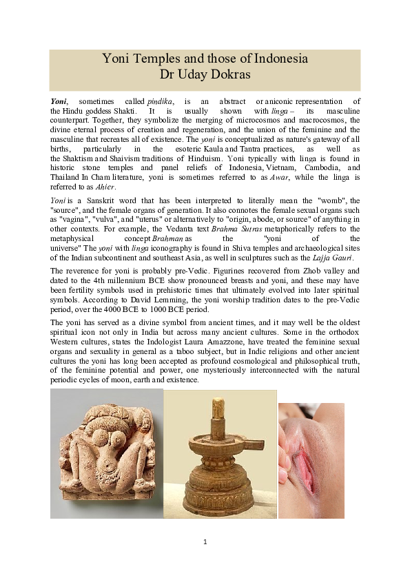(DOC) Yoni Temples and those of Indonesia