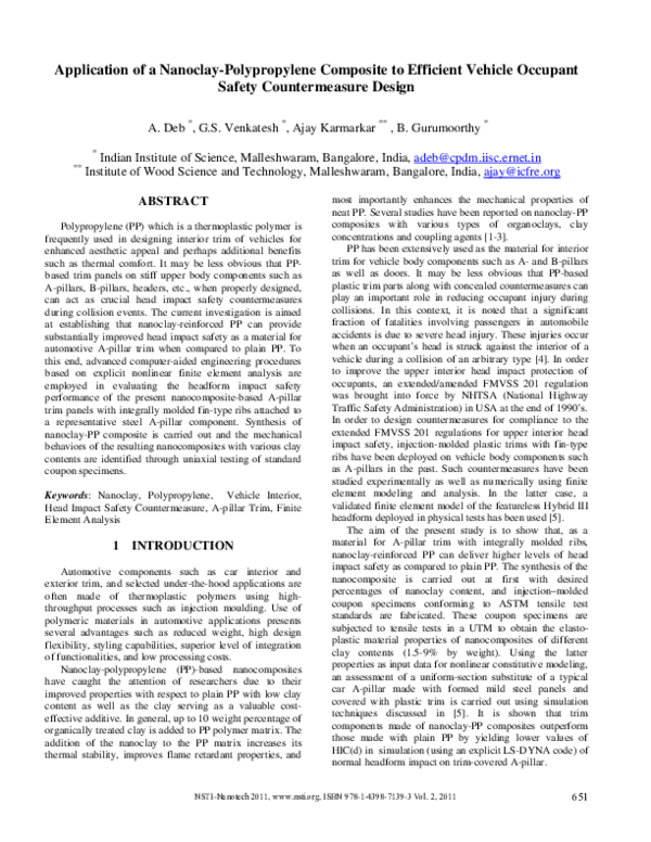 (PDF) Application of a Nanoclay-Polypropylene Composite to Efficient ...