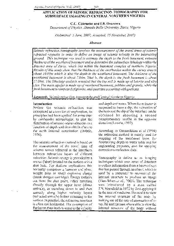 (PDF) Application of Seismic Refraction Tomography in Karst Terrane