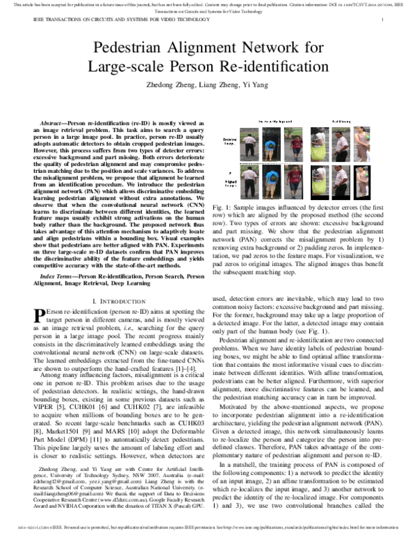(PDF) Pedestrian Alignment Network for Re-ID
