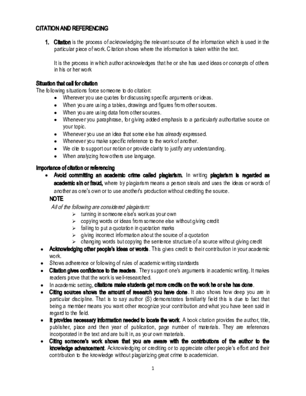 (DOC) CITATION AND REFERENCING