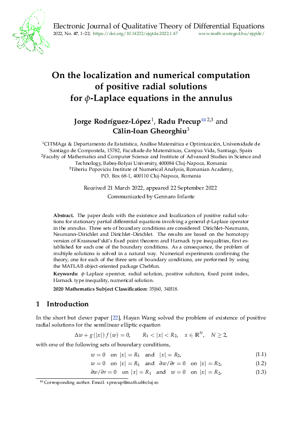 (PDF) On the localization and numerical computation of positive radial solutions for ϕ -Laplace ...